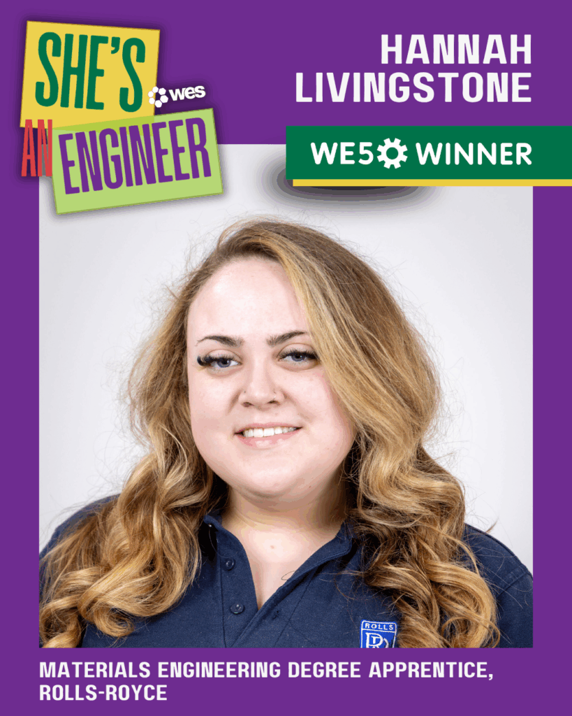 Hannah Livingstone – WE50 Winner 2025 - Women's Engineering Society